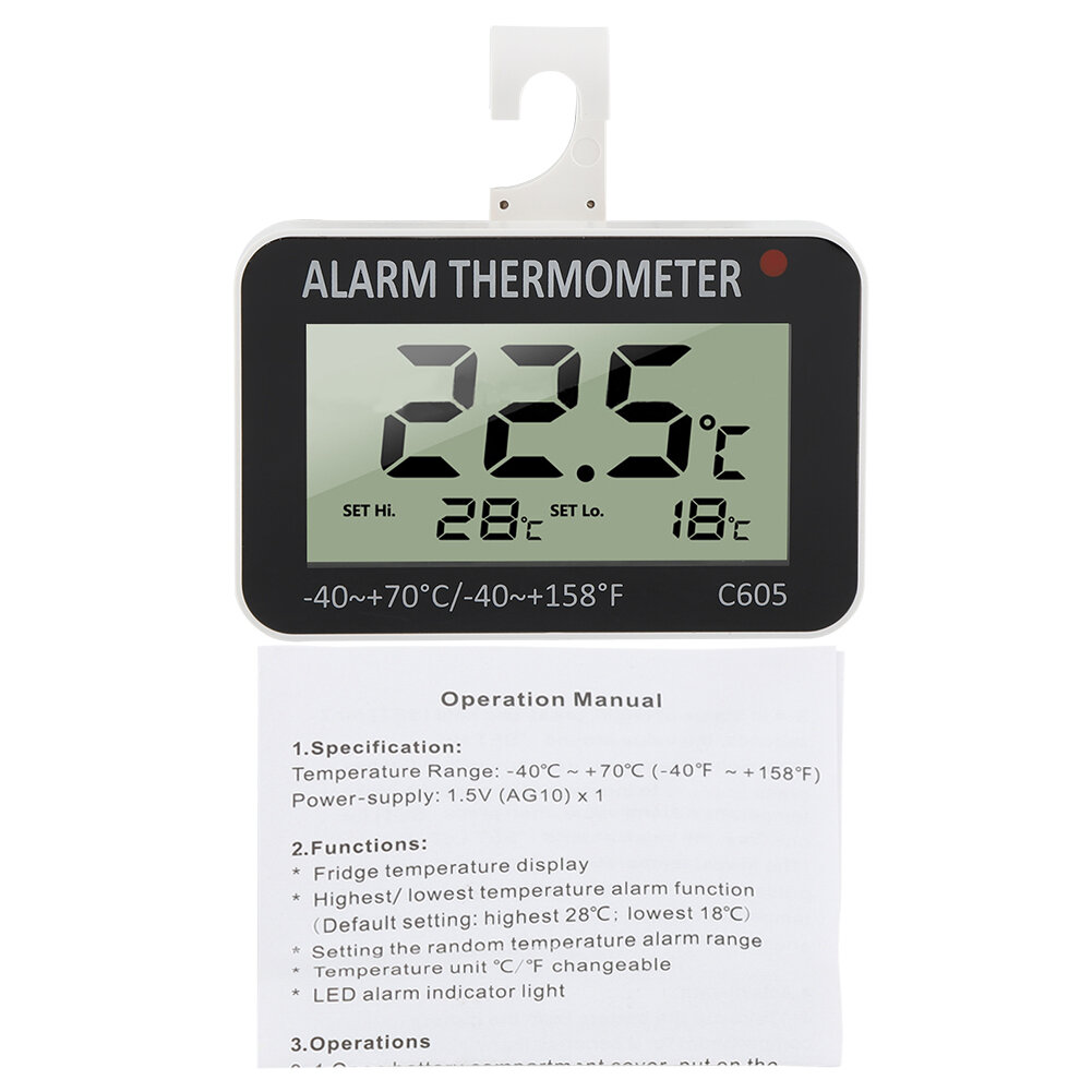 ЖК -дисплей цифрового холодильника Термометр Temp Temper Tester Dester для морозильной камеры холодильника