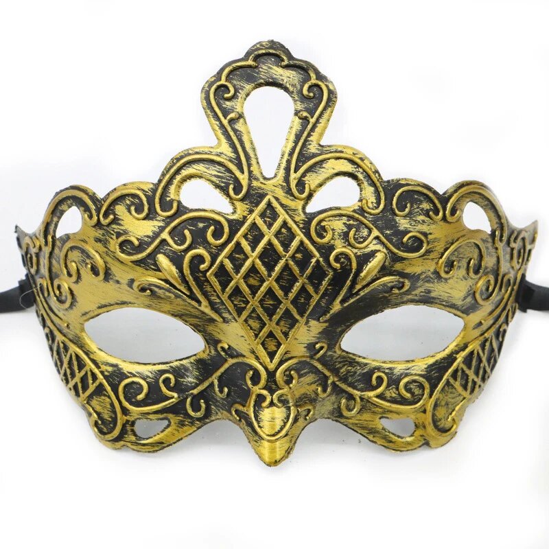 Полумаска принца Gold style 16