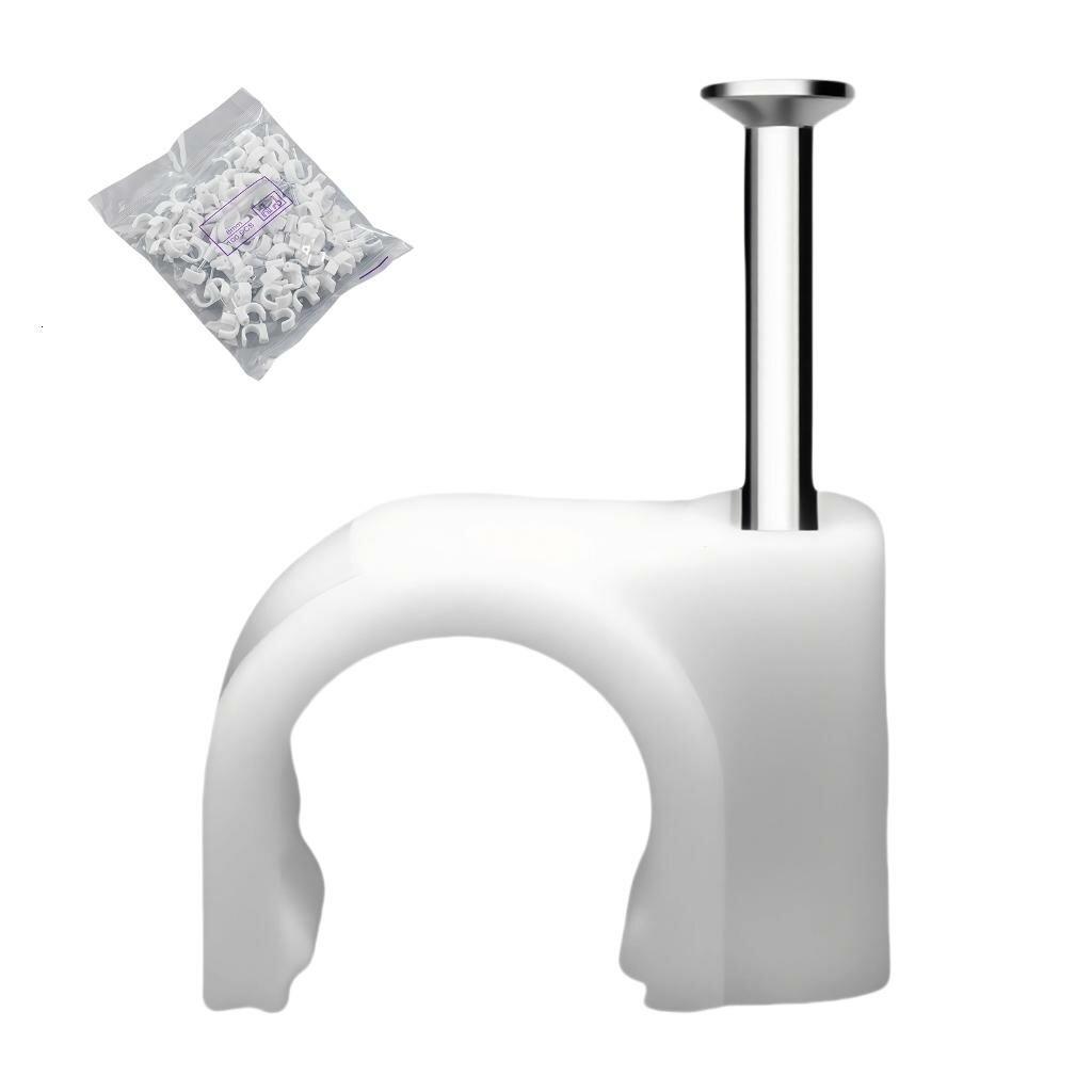 Стальные кабельные скобы для фиксации проводов, 100 шт, 18mm