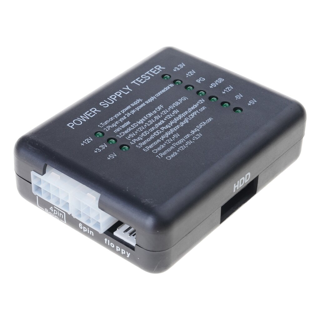 20/24-контактный Тестер Питания Жесткого Диска Со Светодиодной Индикацией Диагностический Тестер Инструмент