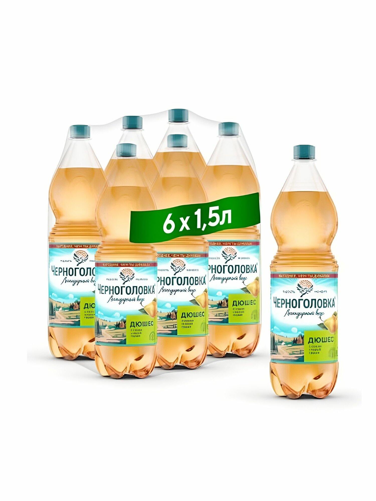 Напиток "Лимонад Черноголовка" Дюшес газированный, 1500мл. ПЭТ. Упаковка 6 шт.