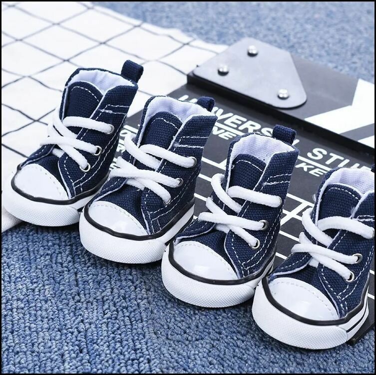 Кеды для собак мелких и средних пород Arnydog "Star" синие, размер 2# 4,2 см