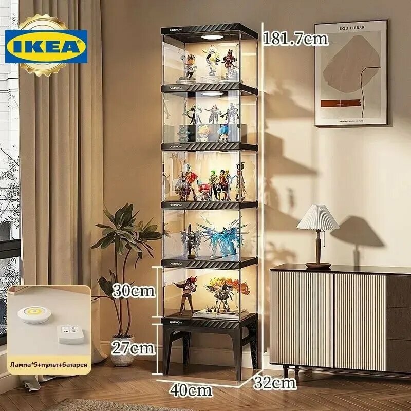 IKEA Шкаф-витрина, 40.00х32.00х181.00 см