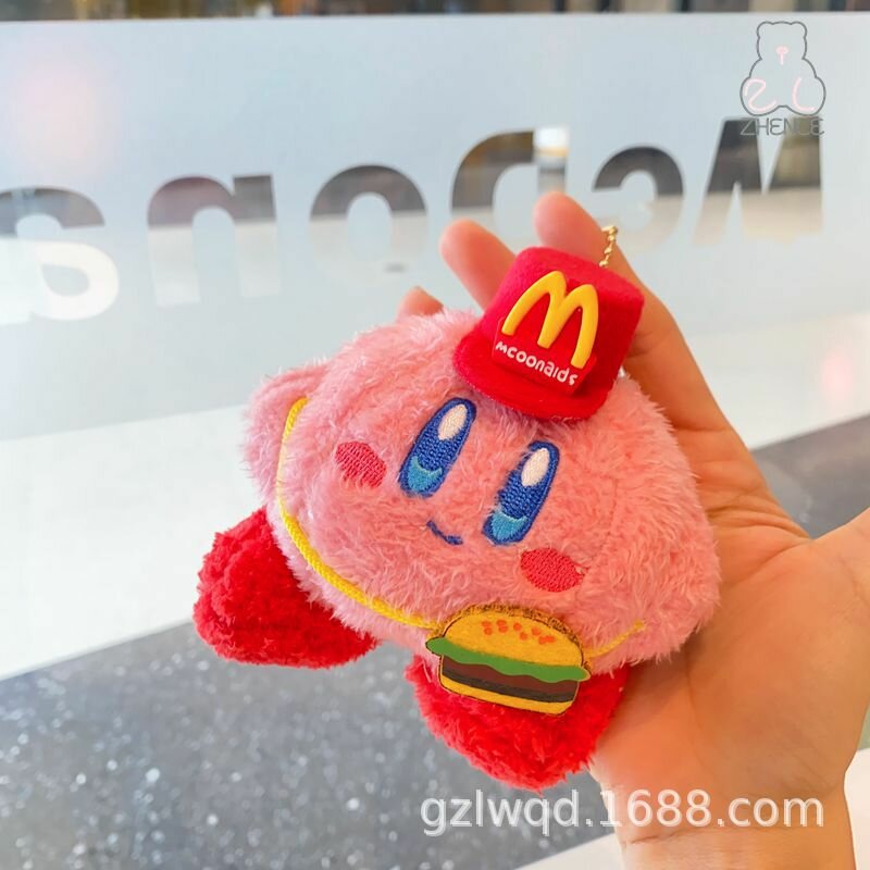 2026 Новейшая ZL Кросс-бордер McDonald's Кирби Плюшевая Подвеска С Кудрявыми Волосами Креативная Плюшевая Игрушка Картошки Фри Бургер