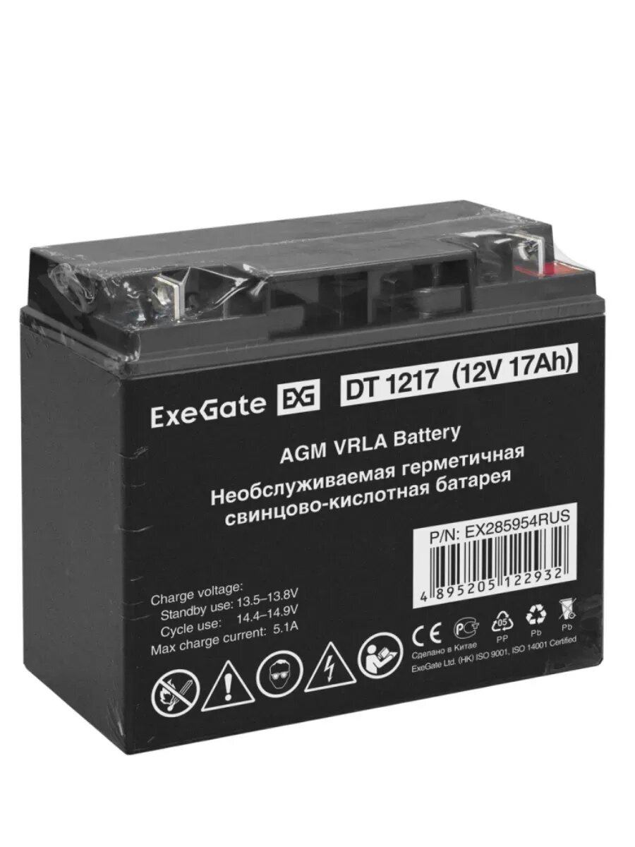 Аккумулятор для ИБП DT 1217 (12V 17Ah, клеммы F3