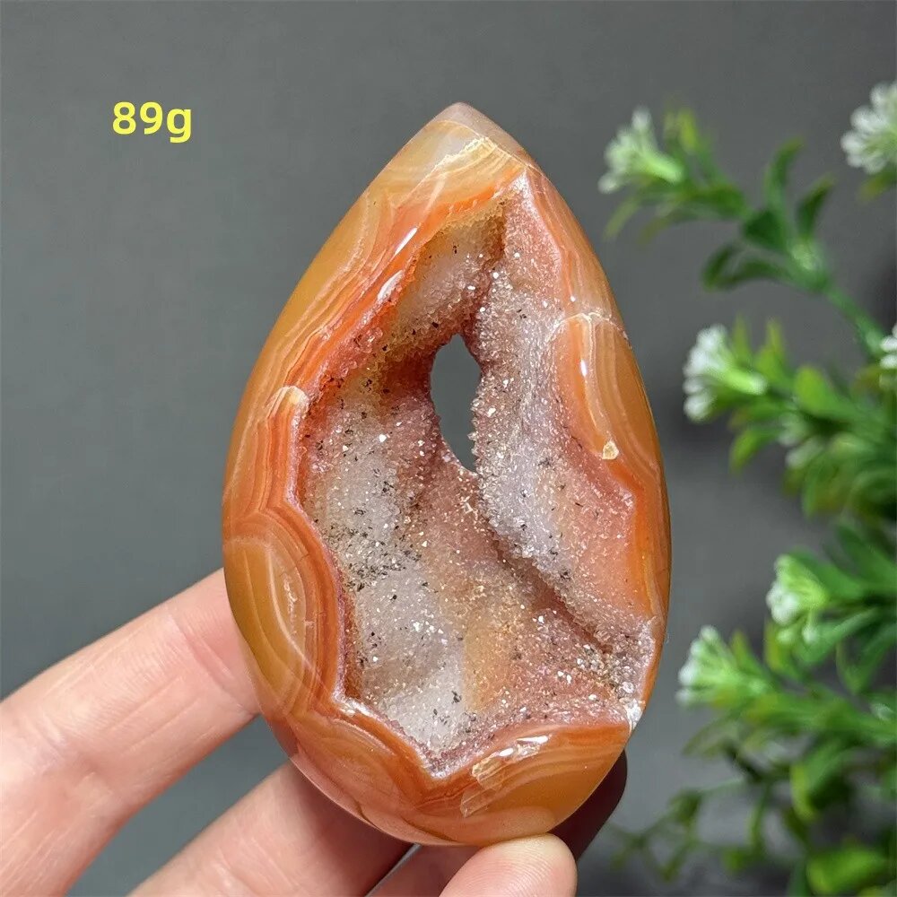 Сердоликовое хрустальное яйцо A18 89g