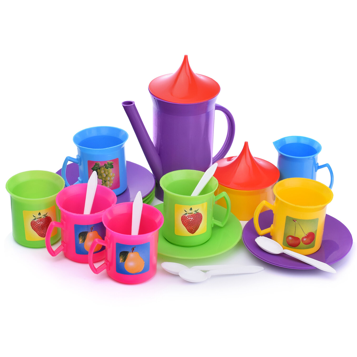 Набор игрушечный "Кофейный" на 6 персон, пластик, детям от 3 лет, в сумке ПВХ