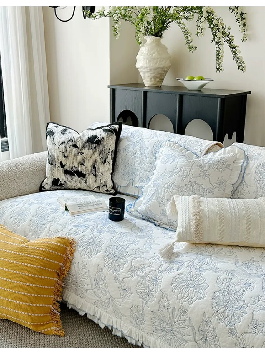 Хлопковая накидка-90*210см, Юг Франции лето