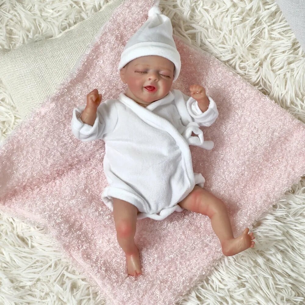 26см мини Кукла Реборн, reborn dolls, Закройте глаза