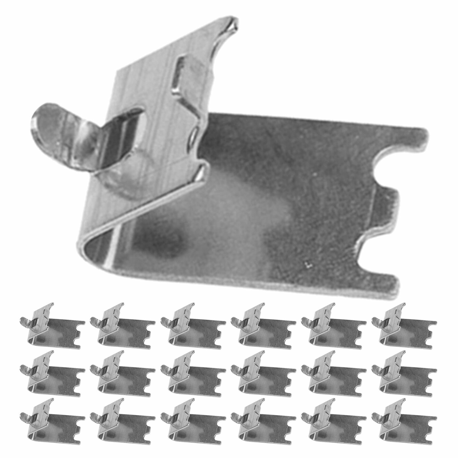Серебристые крепления из нержавеющей стали для полок морозильника, набор из 20 штук для кухонных шкафов