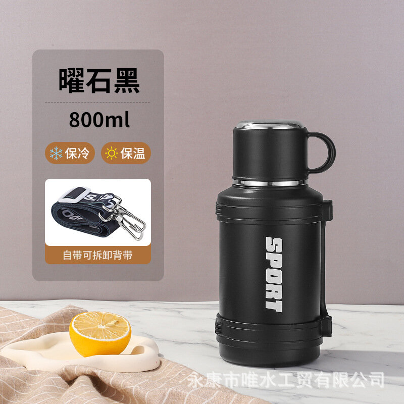 316 Нержавеющая сталь, большой объем, полностью стальной изолированный чайник, большой изолированный стакан для улицы, портативный чайник для заваривания чая, сохранение холода