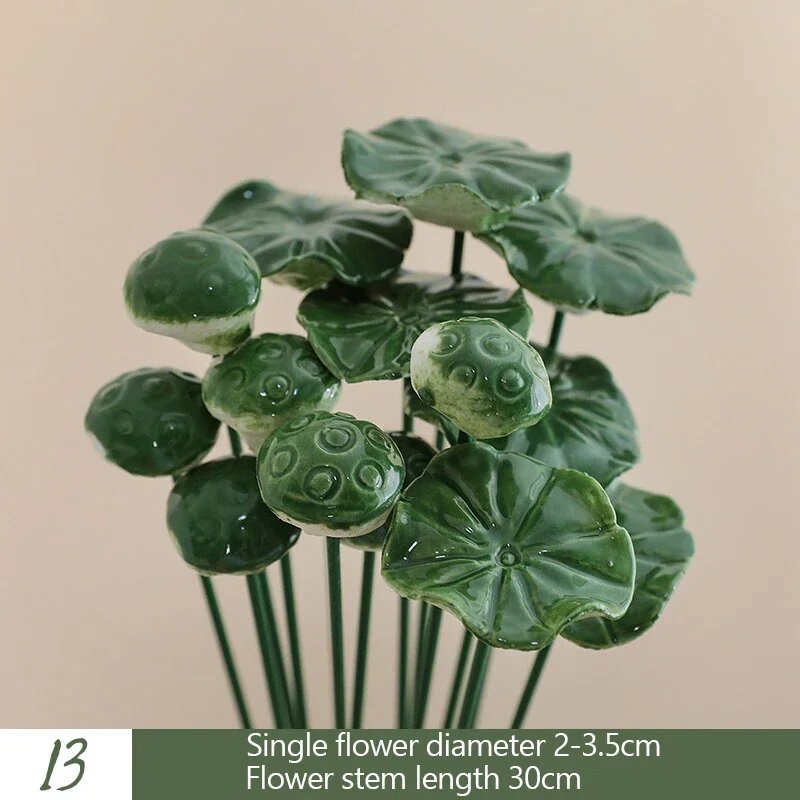 Керамические цветы ручной работы, набор из 5 штук 13-5pc color random