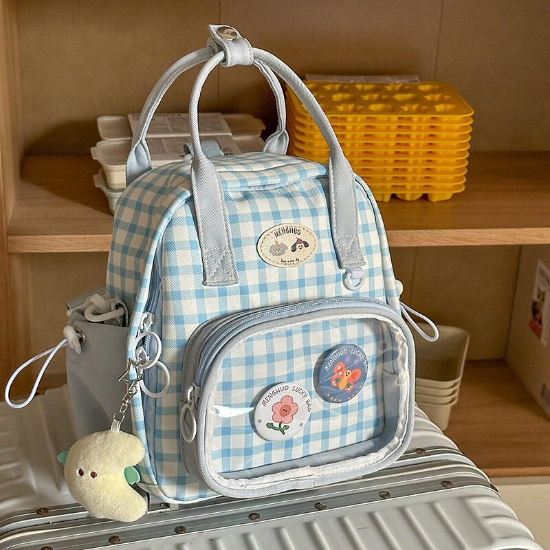 20262025 Новый высококачественный японский стиль сумка для боли, стильный рюкзак для женщин, маленькая дорожная сумка, многофункциональная сумка через плечо для женщин