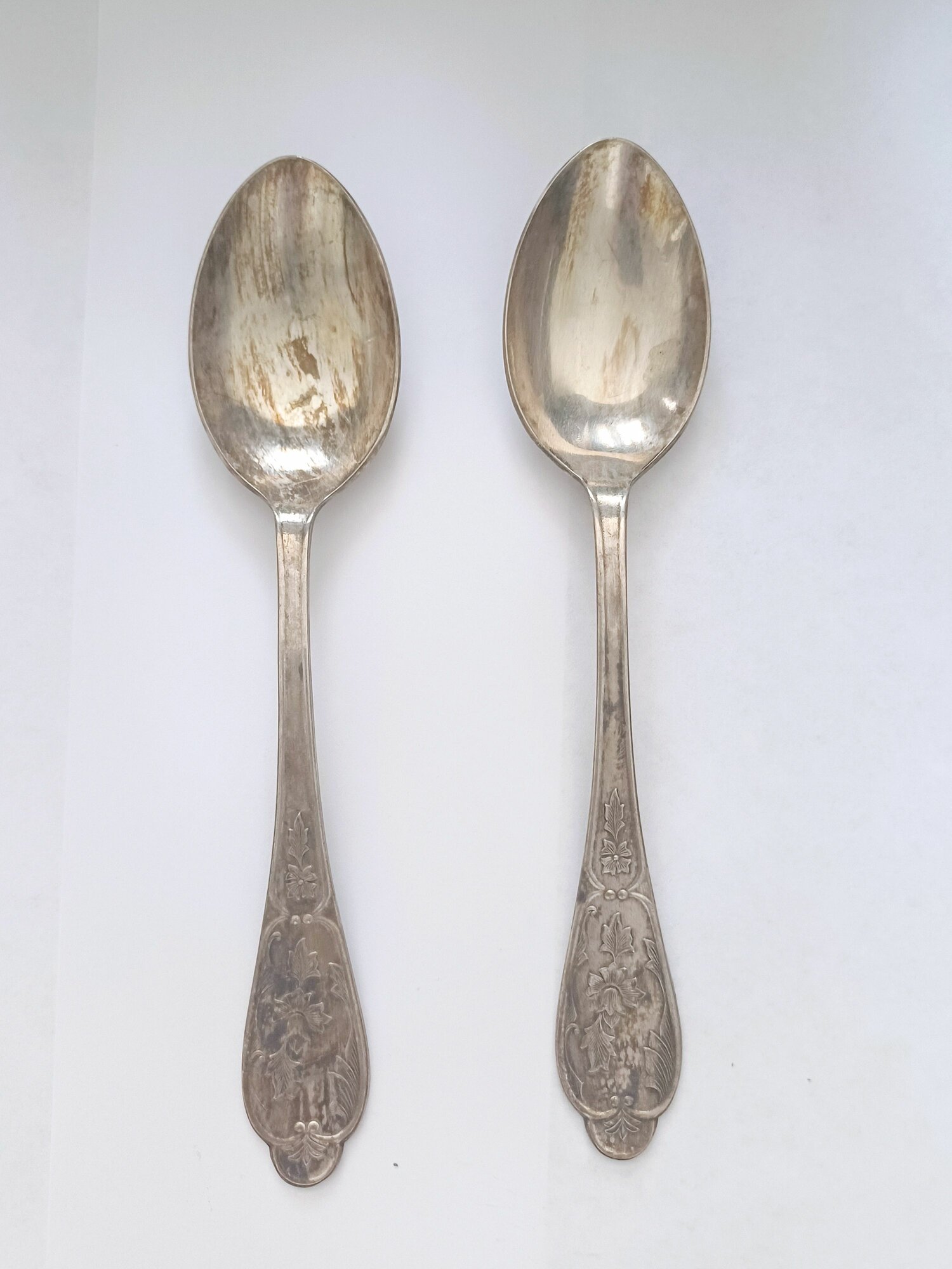 Винтажный советский набор столовых ложек , мельхиор, СССР