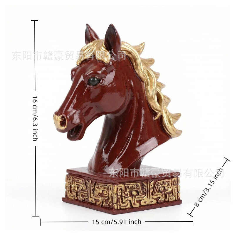 Креативное украшение в виде головы лошади из смолы, декор для входа, подарок