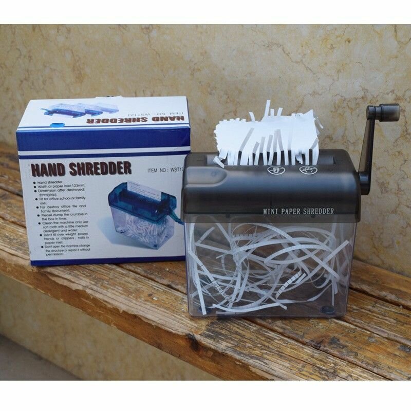 Ручной шредер для бумаги A4 A6, домашний ручной шредер, маленький офисный настольный шредер для полосок