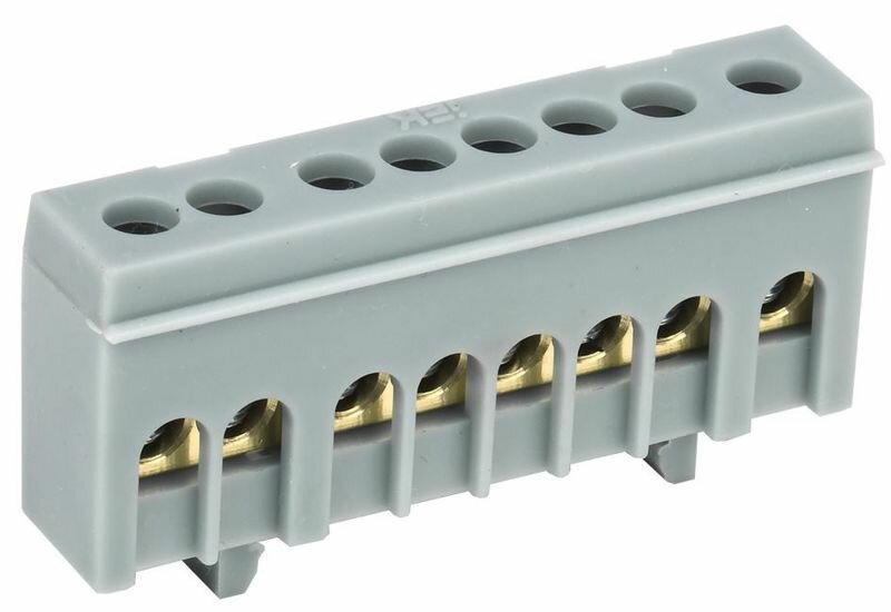 Шина L «фаза» в корп. изоляции на DIN-рейку ШНИ-6х9-8-К-Ср IEK YNN10-69-8KD-K02