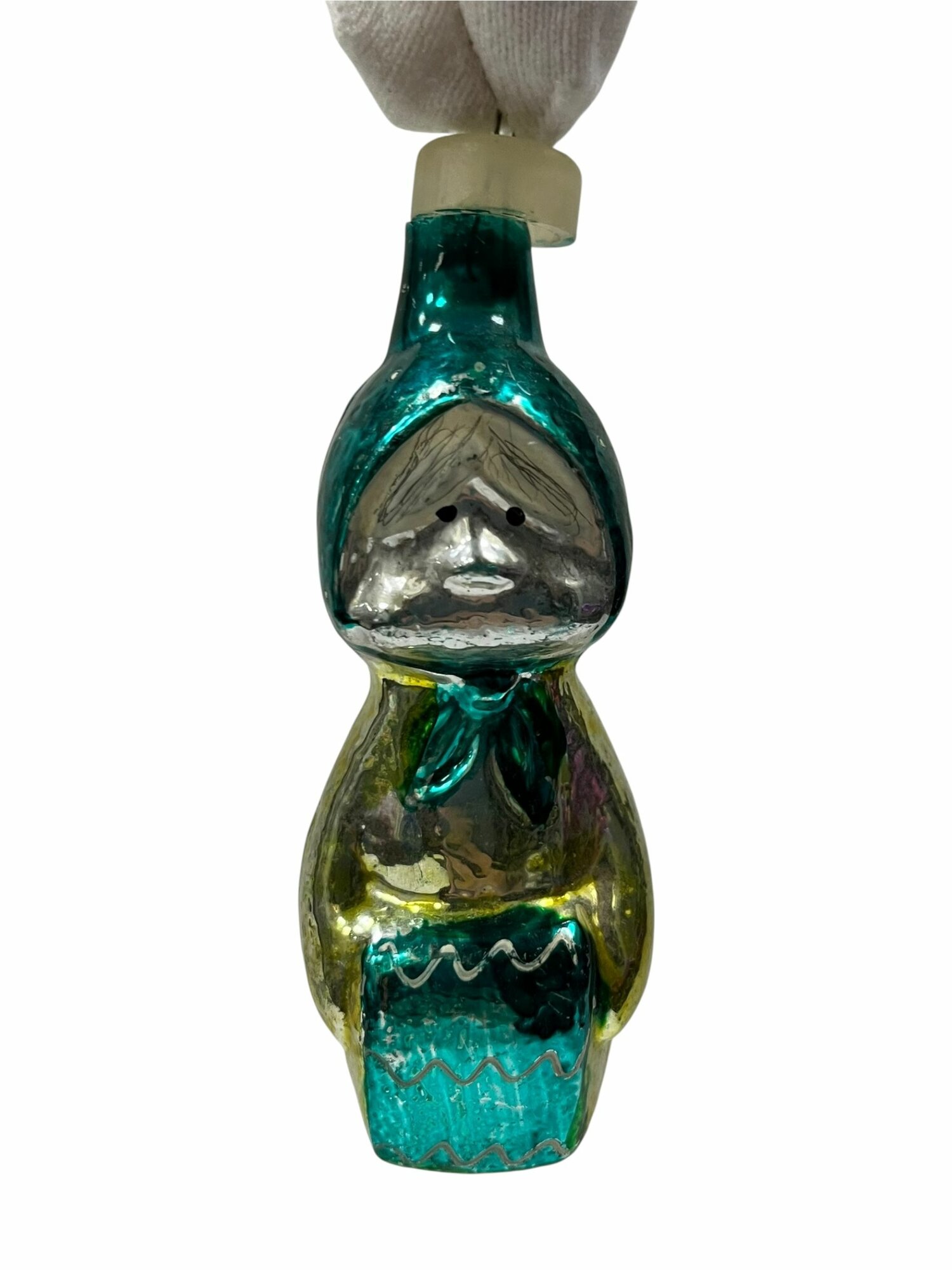 Советская винтажная елочная игрушка, Бабушка, серия Колобок, сделано в СССР