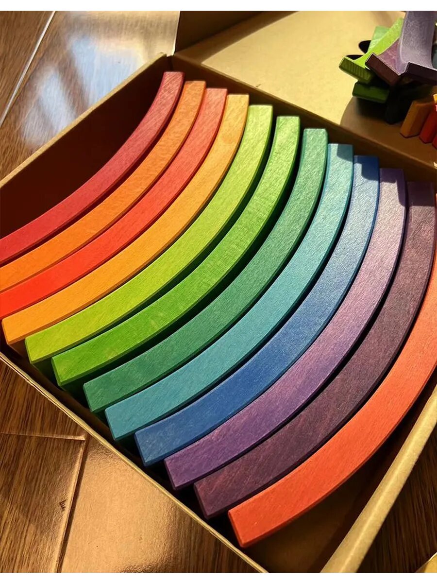 Деревянные арки (12 радужных пластин)