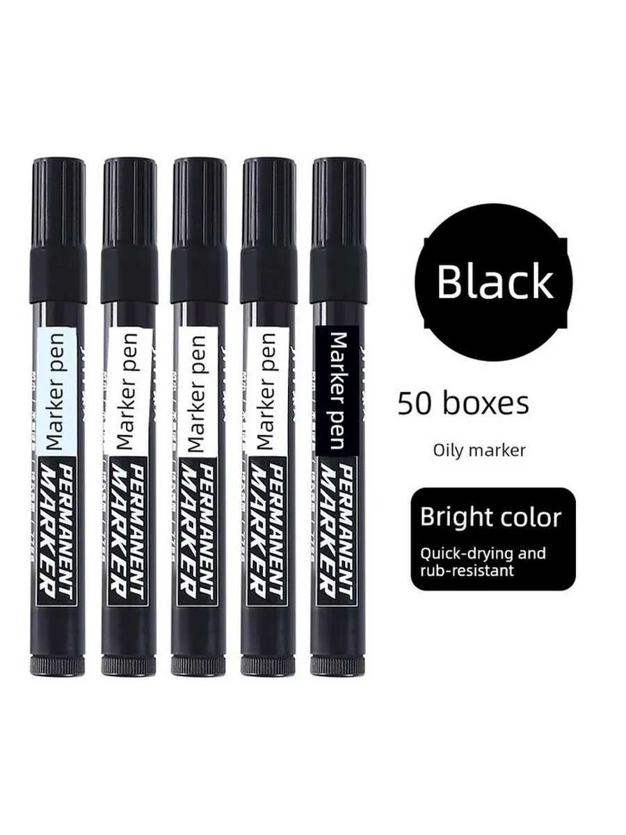 Маркер Oberchan масляный - 50 psig, черный, толстый