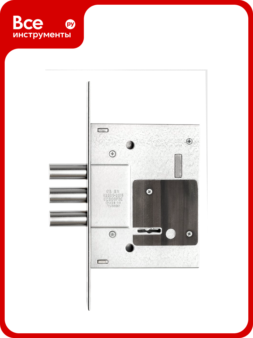 Врезной замок KALE KILIT сувальдный, 257L, BS60, 28CP, 5K(60mm), w/o SP, w/o Ros, PB 257L0000029