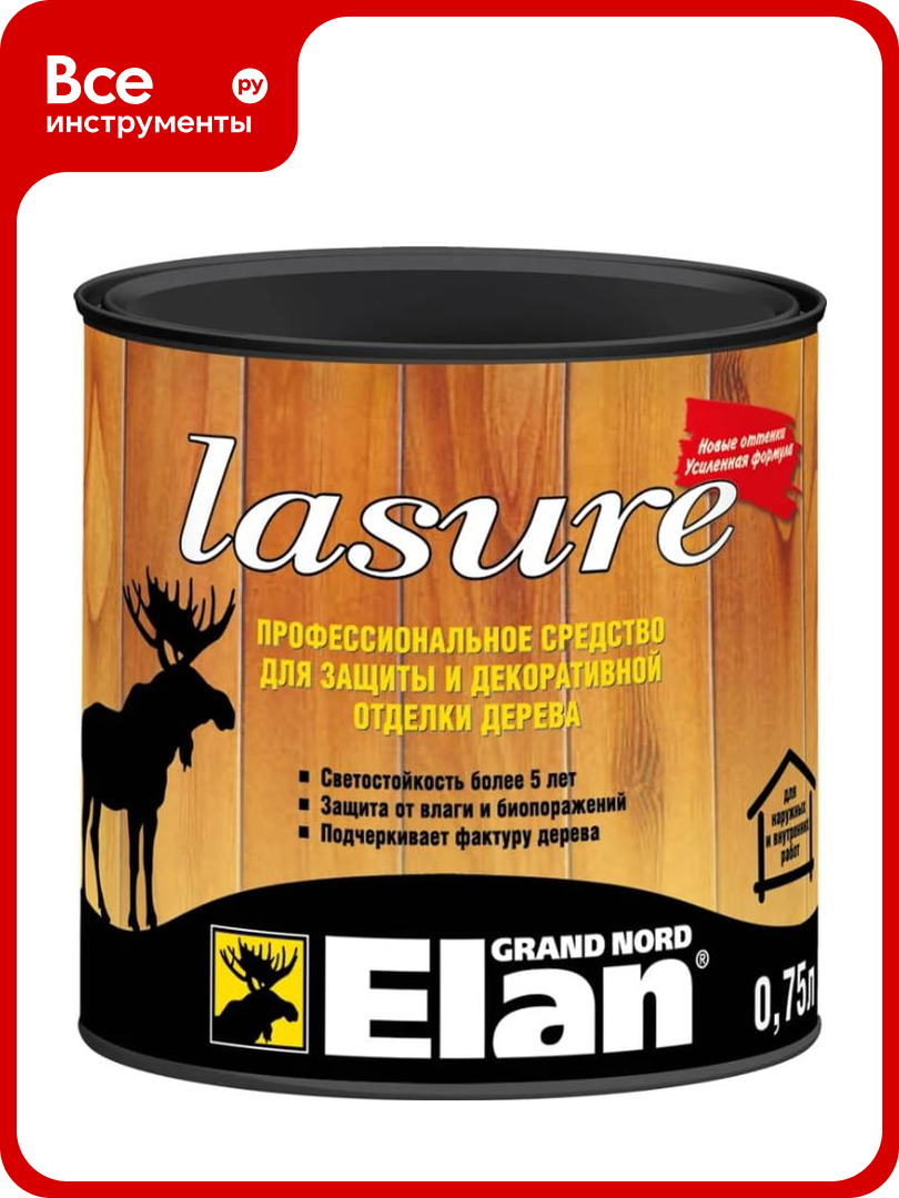Лазурь долговечная ALPA Элан тёмный дуб 0.75л NEW 3488570008911