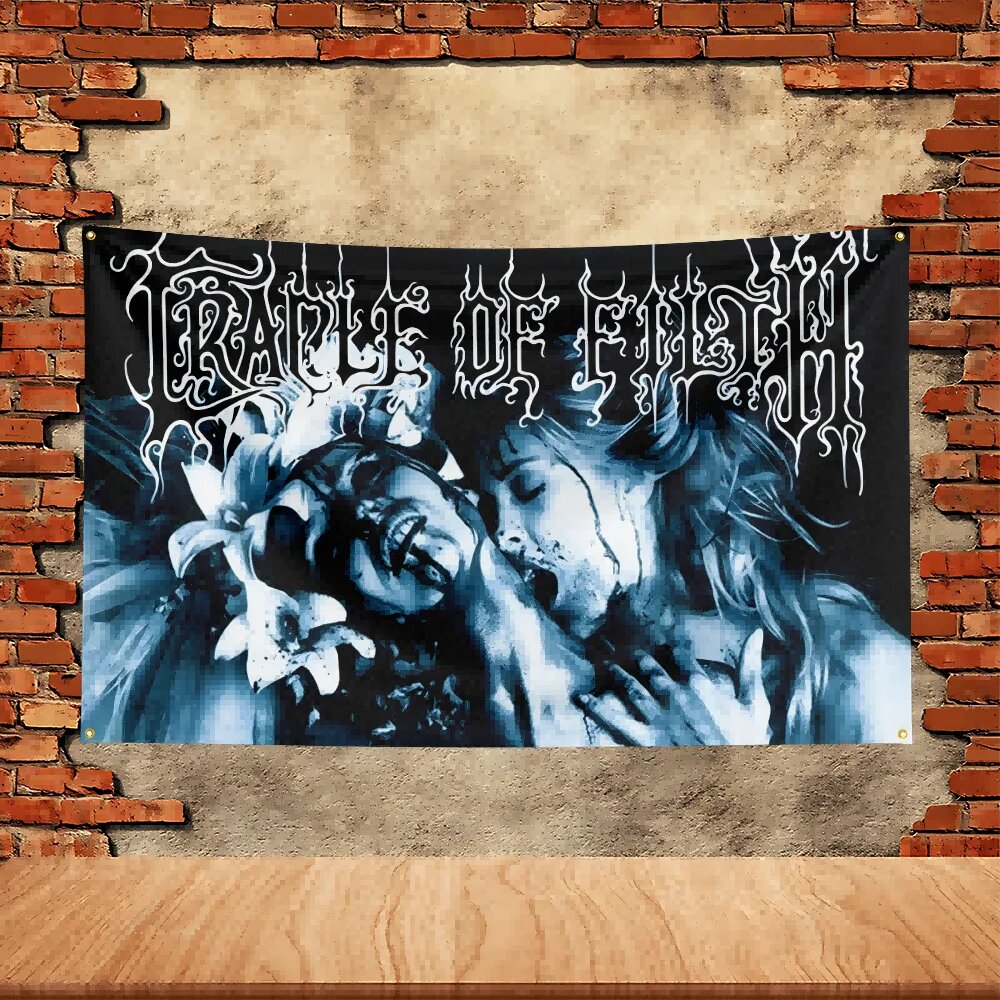 Флаг Cradle Of Filth черный 90x150см ZH12577