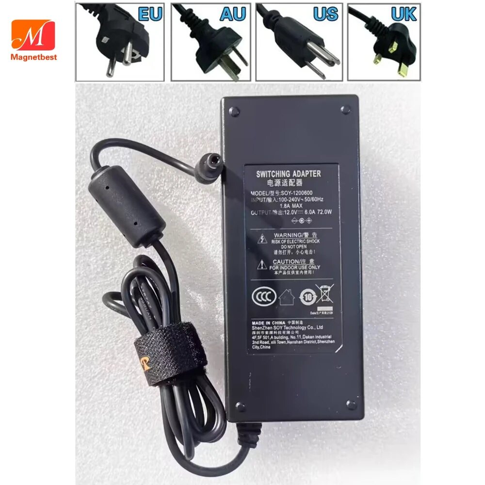 Адаптер питания 12В 6А 72Вт SOY для Synology, вилка AU CABLE