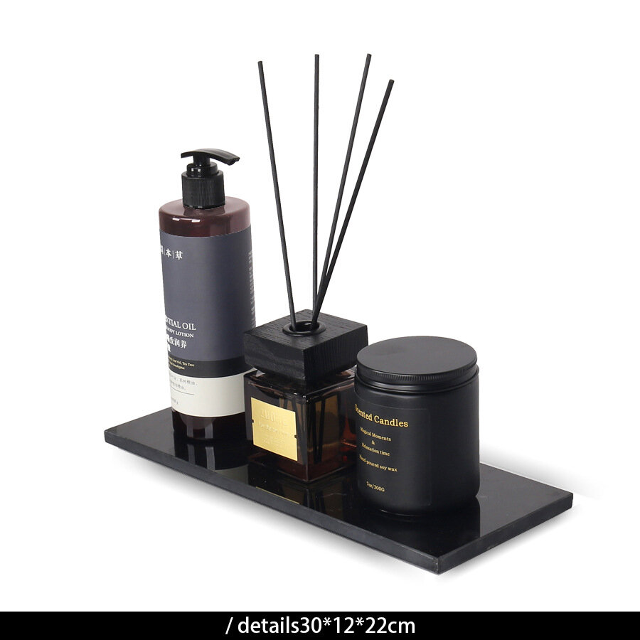 Горячая модель SG для декора ванной комнаты отеля, черный мраморный поднос, ароматерапевтический набор, итальянский стиль украшения