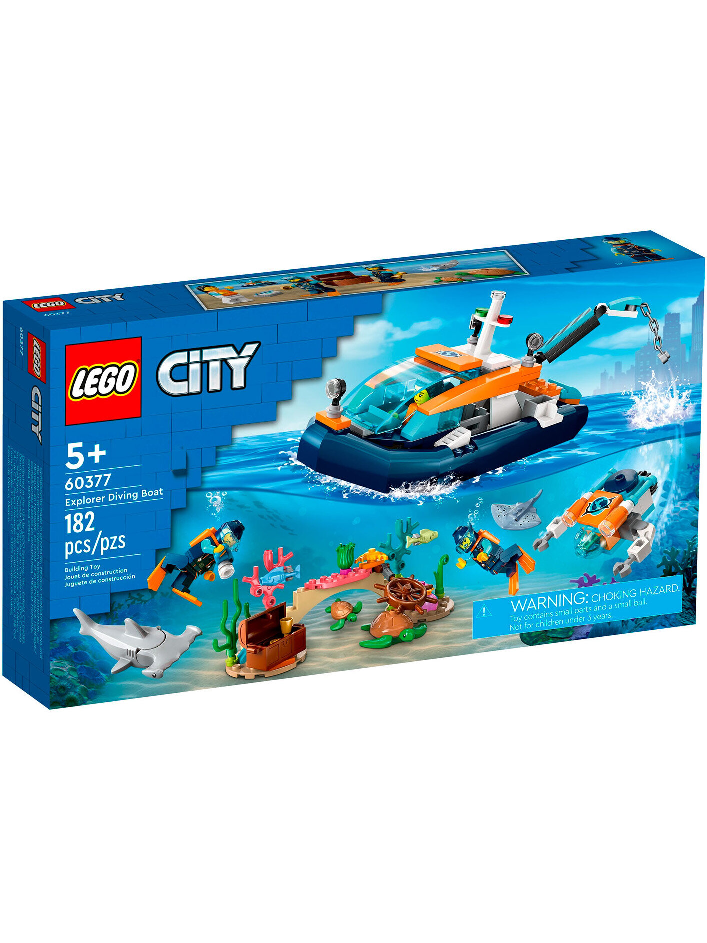 Конструктор LEGO City 60377 Исследовательская водолазная лодка