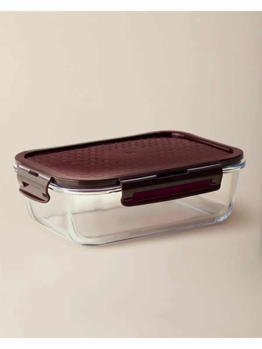 Контейнер для еды стеклянный, герметичный, 1500 мл, MADAME COCO, прозрачный