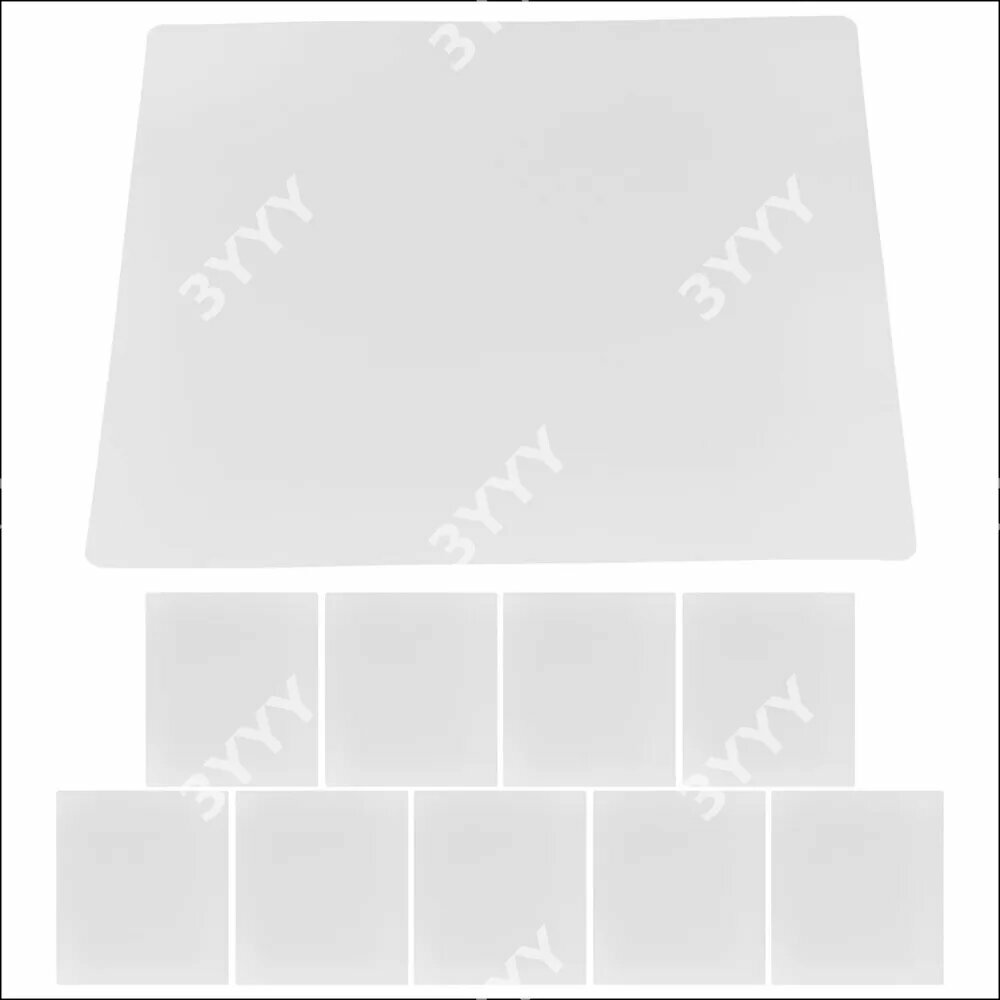 Эксклюзивные универсальные коврики из ПВХ для творчества, 10 штук, формата 20x18 см, предназначенные для рисования и обводки с использованием 3Dручки, представлены в прозрачном исполнении