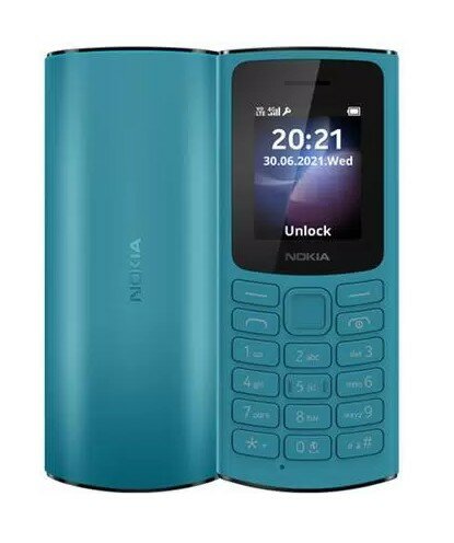 Сотовый телефон Nokia 105 TA-1557 DS EAC1 CYAN 160 x 120