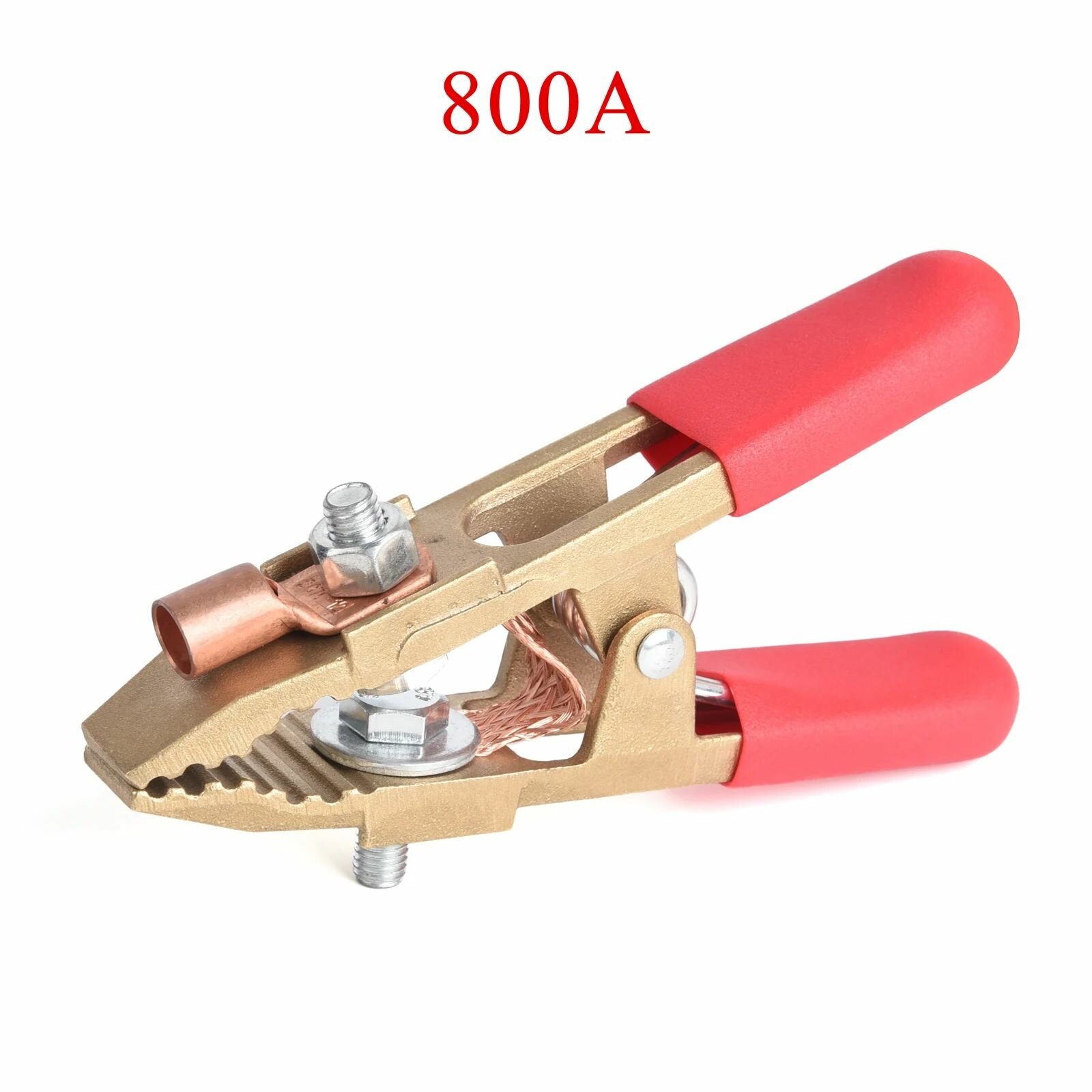 Сварочный зажим заземления 800A, сверхмощный латунный винт типа А, зажим заземления, подходит для сварочного плазменного аппарата TIG/MIG/MMA