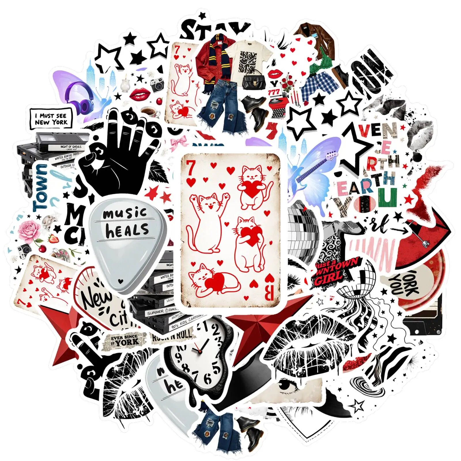 Многоцветные стикеры для декорирования 4A-50pcs