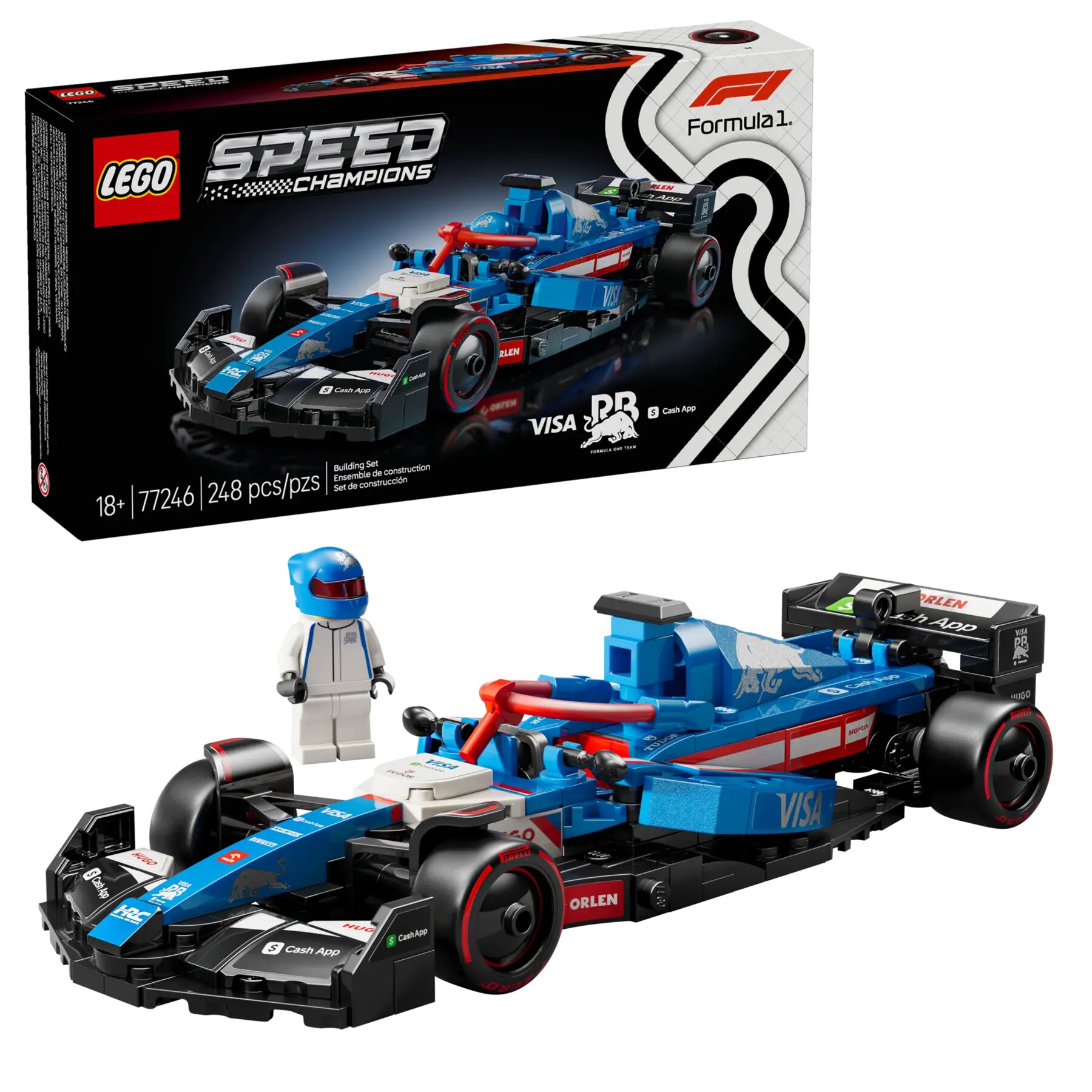 Конструктор LEGO Speed Champions 77246 Автомобиль Visa Cash App RB VCARB 01 F1®, 248 дет.