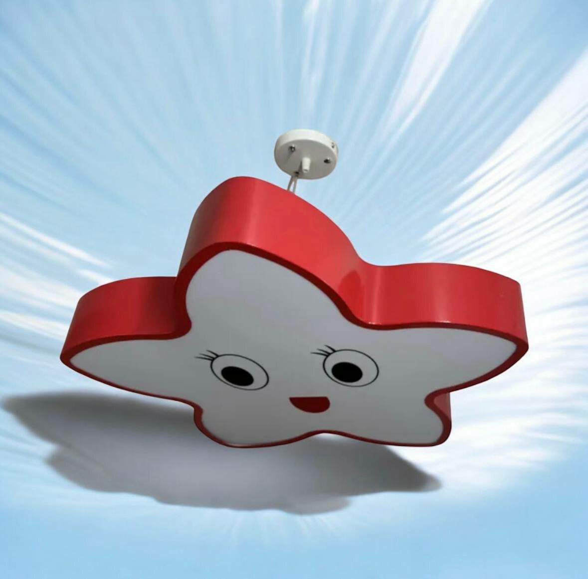 Светильник светодиодный подвесной Детский Красная Звезда 48Вт, металлический корпус