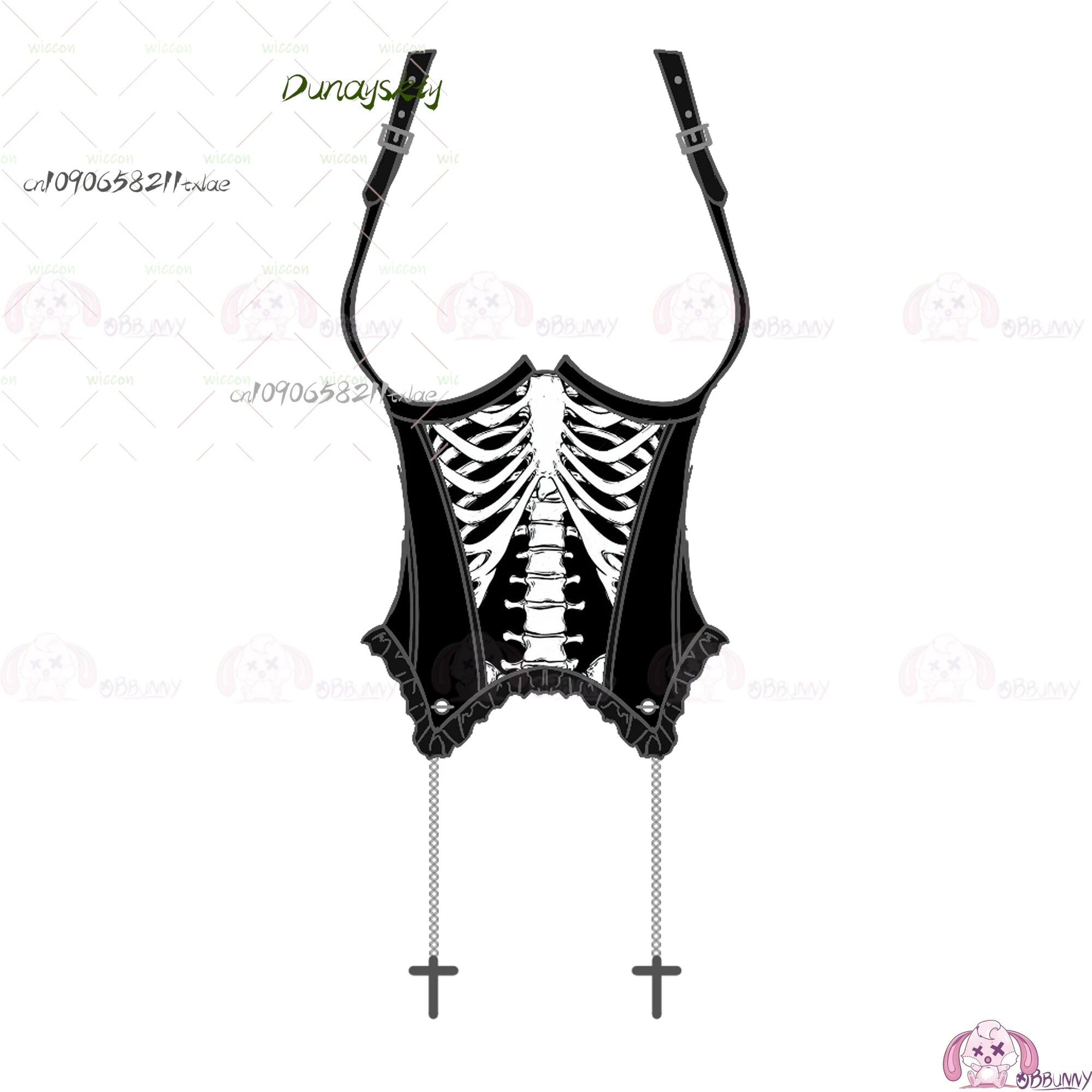Корсет готический черный, Waist seal