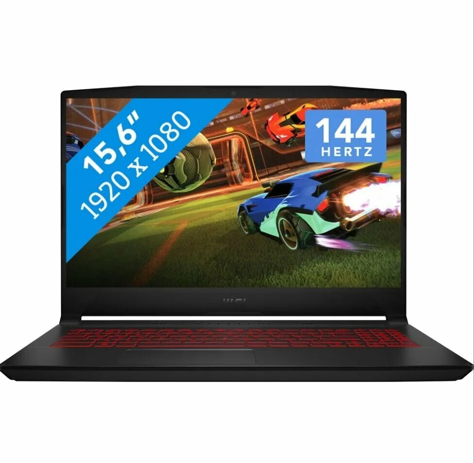 MSI 144 Гц Игровой ноутбук 15.6", Intel Core i5-11400H, RAM 16 ГБ, SSD, NVIDIA GeForce RTX 3050 для ноутбуков (4 Гб), Windows Pro, (GF66), черный, Русская раскладка