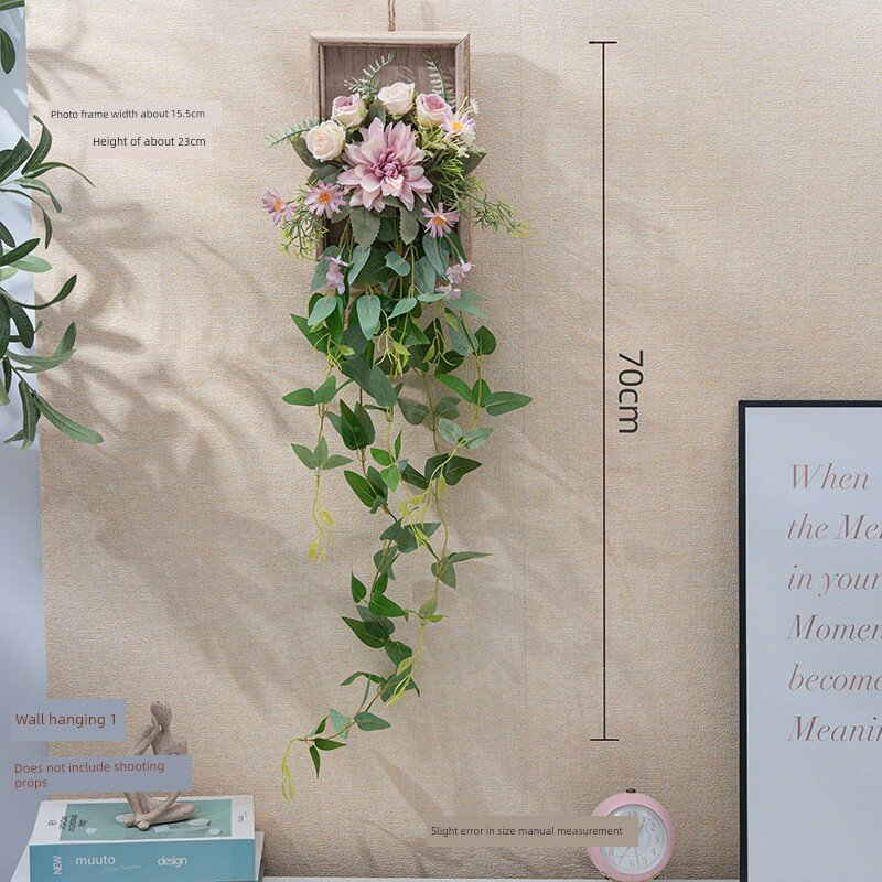 Креативное настенное украшение из искусственных растений, маленькие подвесные ромашки, декор для стены за телевизором,