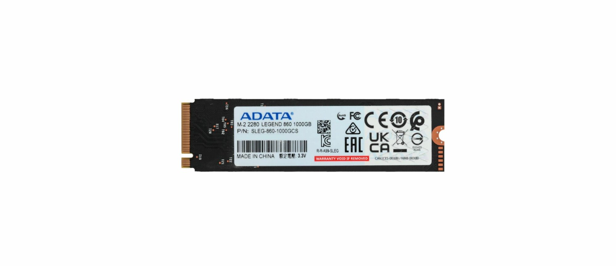 Накопитель SSD A-Data PCI-e 4.0 x4 1TB SLEG-860-1000GCS Legend 860 M.2 2280 R6000/W4000