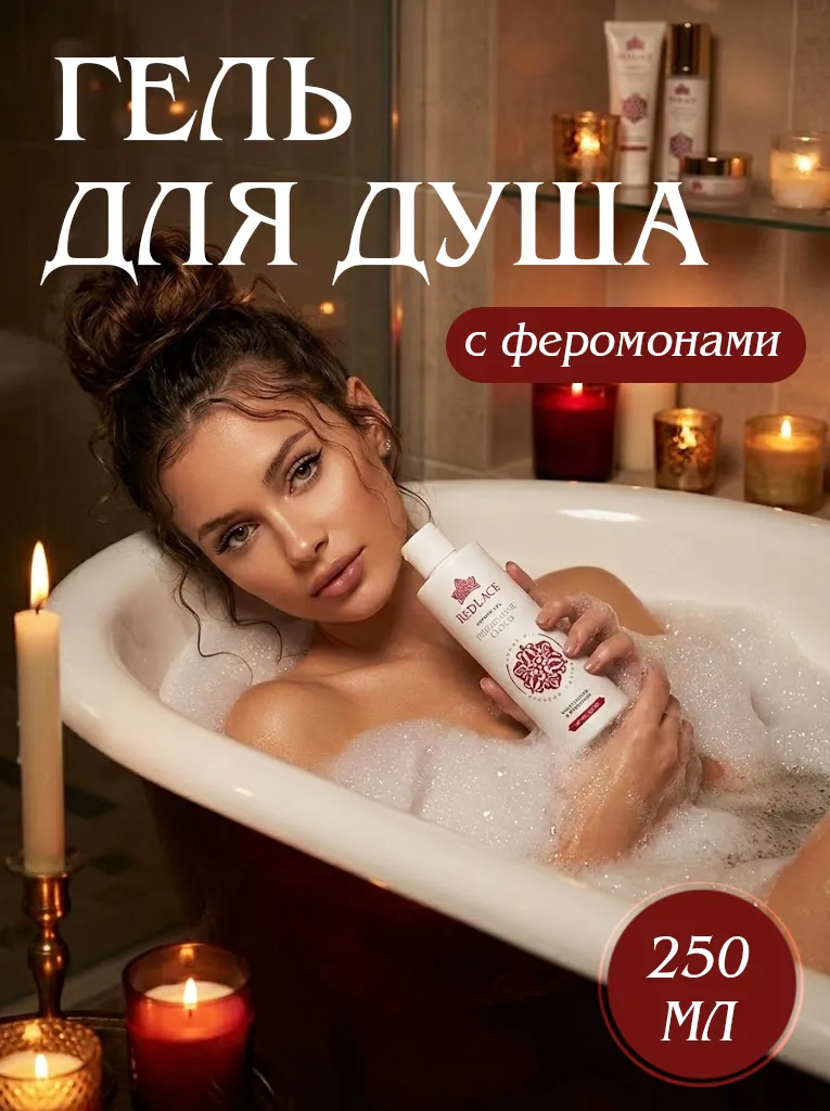 Гель для душа с эффектом феромонов Red Lace Pheromone Cloud Бурбонская Ваниль & Аргановое Масло 250 мл для женщин