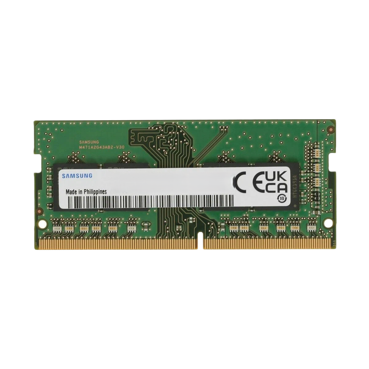 Память для сервера Samsung M471A2G43AB2-CWE OEM зеленый, SO-DIMM DDR4 1х16Гб, 3200МГц, 25600 МБ/с (PC4-25600)