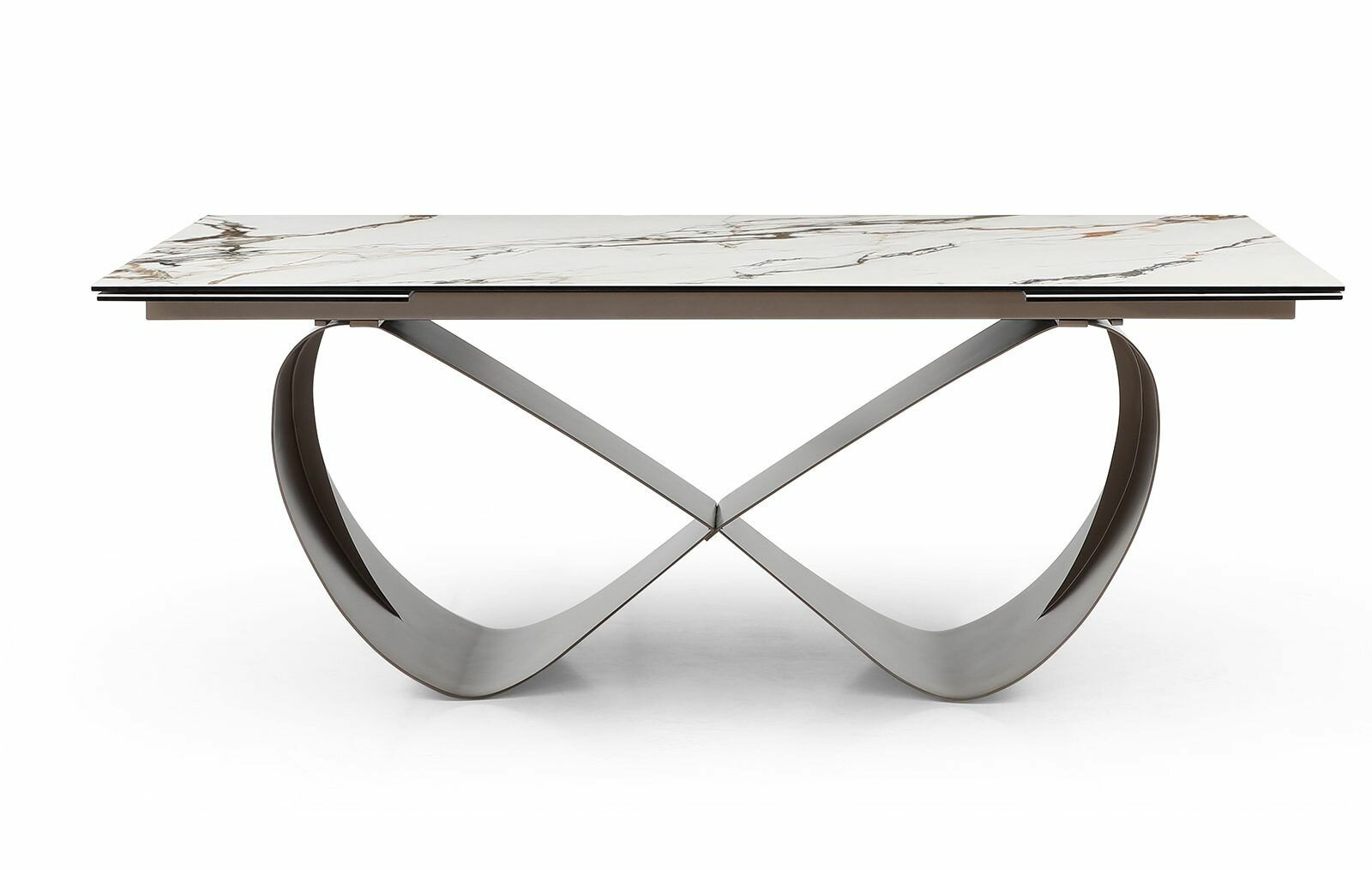 Стол ESF DT9305CI (200-300) Белый керамика KL-188/Золотая пудра