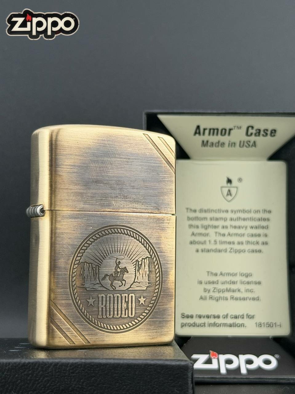 Бензиновая Зажигалка оригинальная Zippo Rodeo