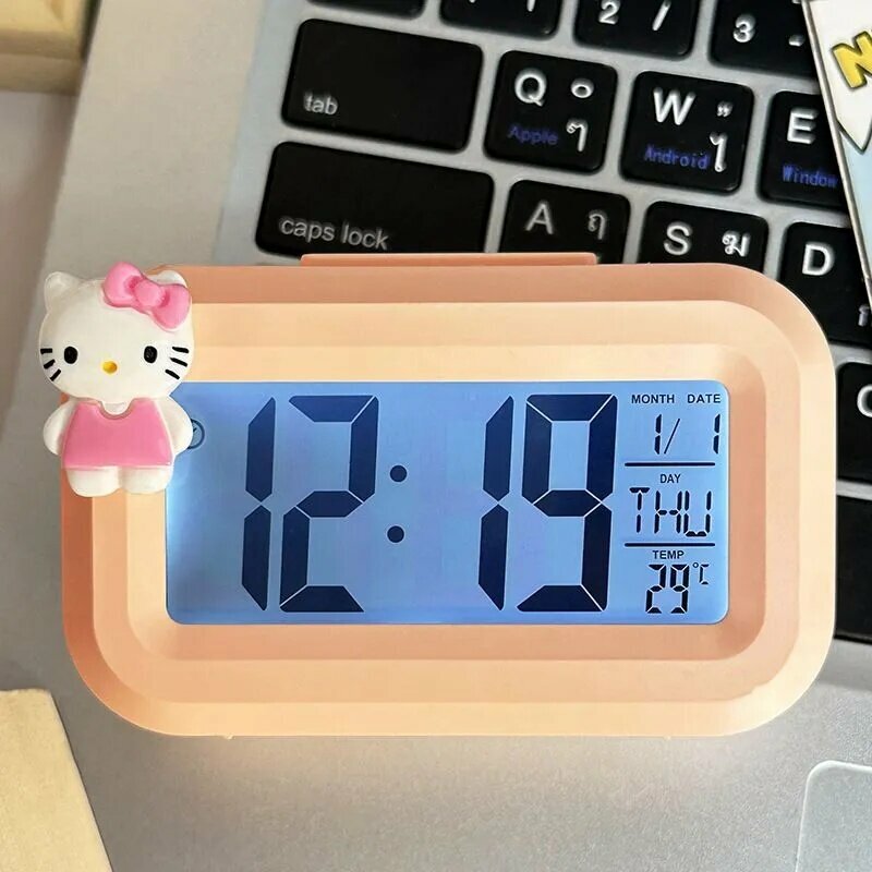 Многофункциональный электронный будильник в стиле Hello Kitty 1 шт
