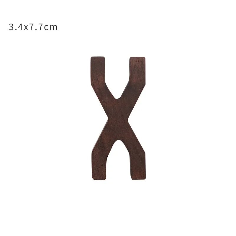 Буква X из дерева, 3.4x7.7 см, цвет X
