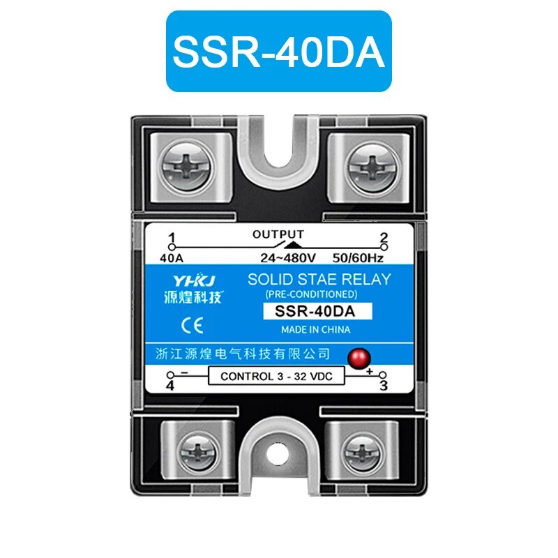 CKCTINNER SSR однофазное твердотельное реле 10/25/40A 220V 40DA