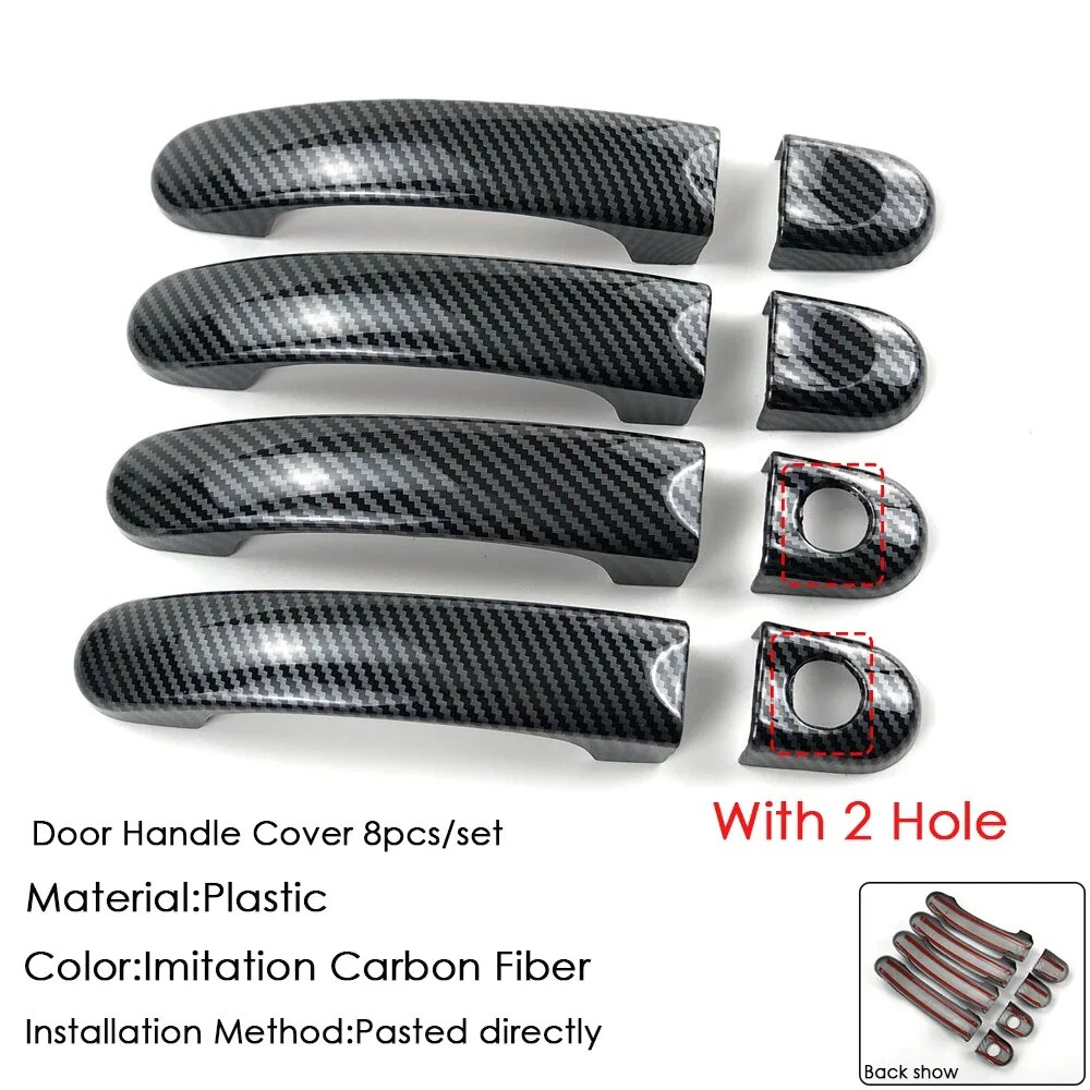 Для Volkswagen VW Touran MK1 Caddy Multivan Transporter T5 T6 Caravelle 2 Hole Handle Carbon