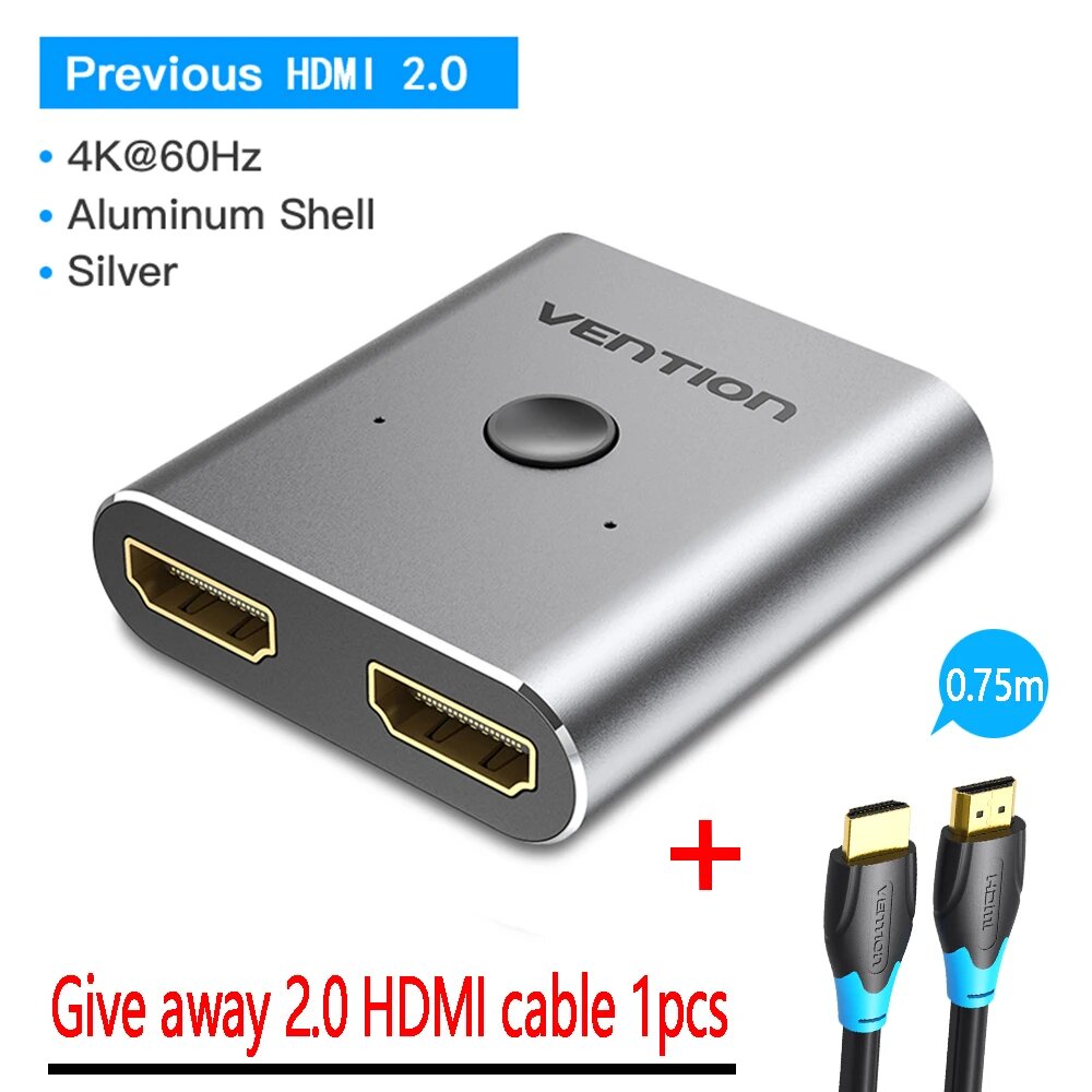 Vention HDMI коммутатор 2 в 1 AFUH0 1pcs AACBE